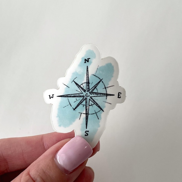 Compass Sticker - Etsy