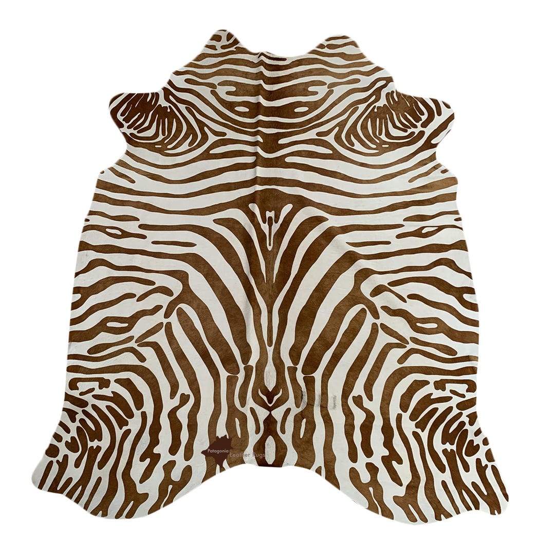 Zebra Print Cowhide Rug - Etsy