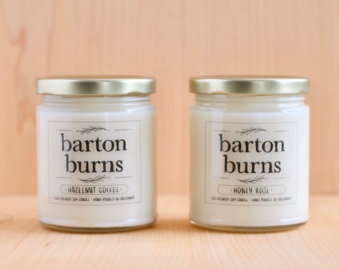 Set of TWO 8oz Eco-friendly Scented Soy Candles · All Natural Healthy ...