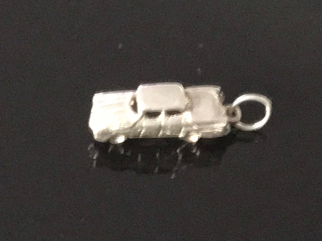 Solid Silver Charm: Car, Sedan Charm 2cm Vintage Charms - Etsy
