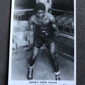 Signed 1950's Post Card of Boxer Johnny Hazel - Etsy