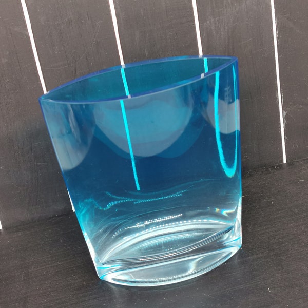 Blue Glass Vase - Etsy