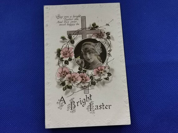 Antique Postcard Easter Card Franked 1921 | Etsy