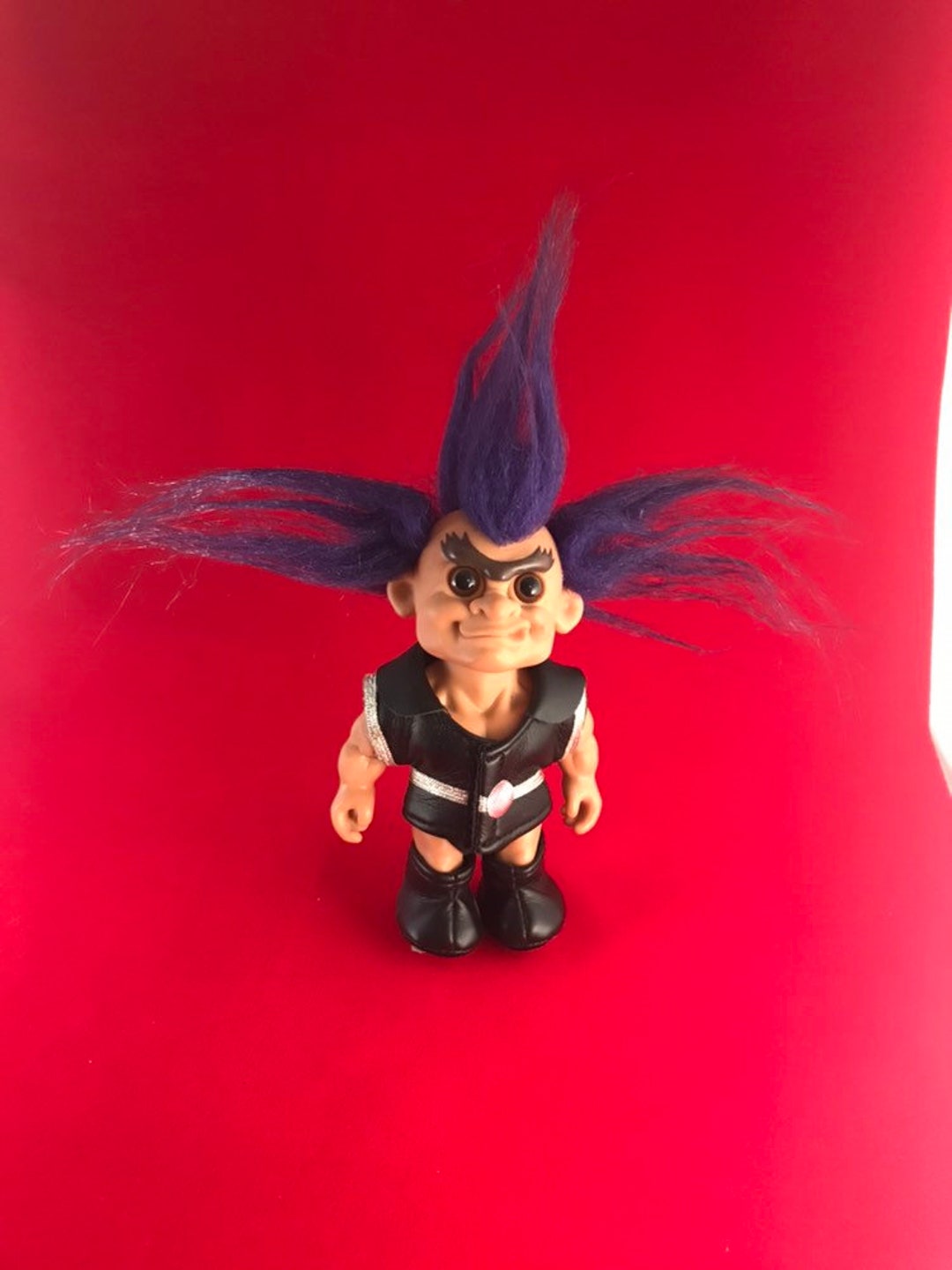 1980s Russ China Troll Doomslayer Purple Hair - Etsy