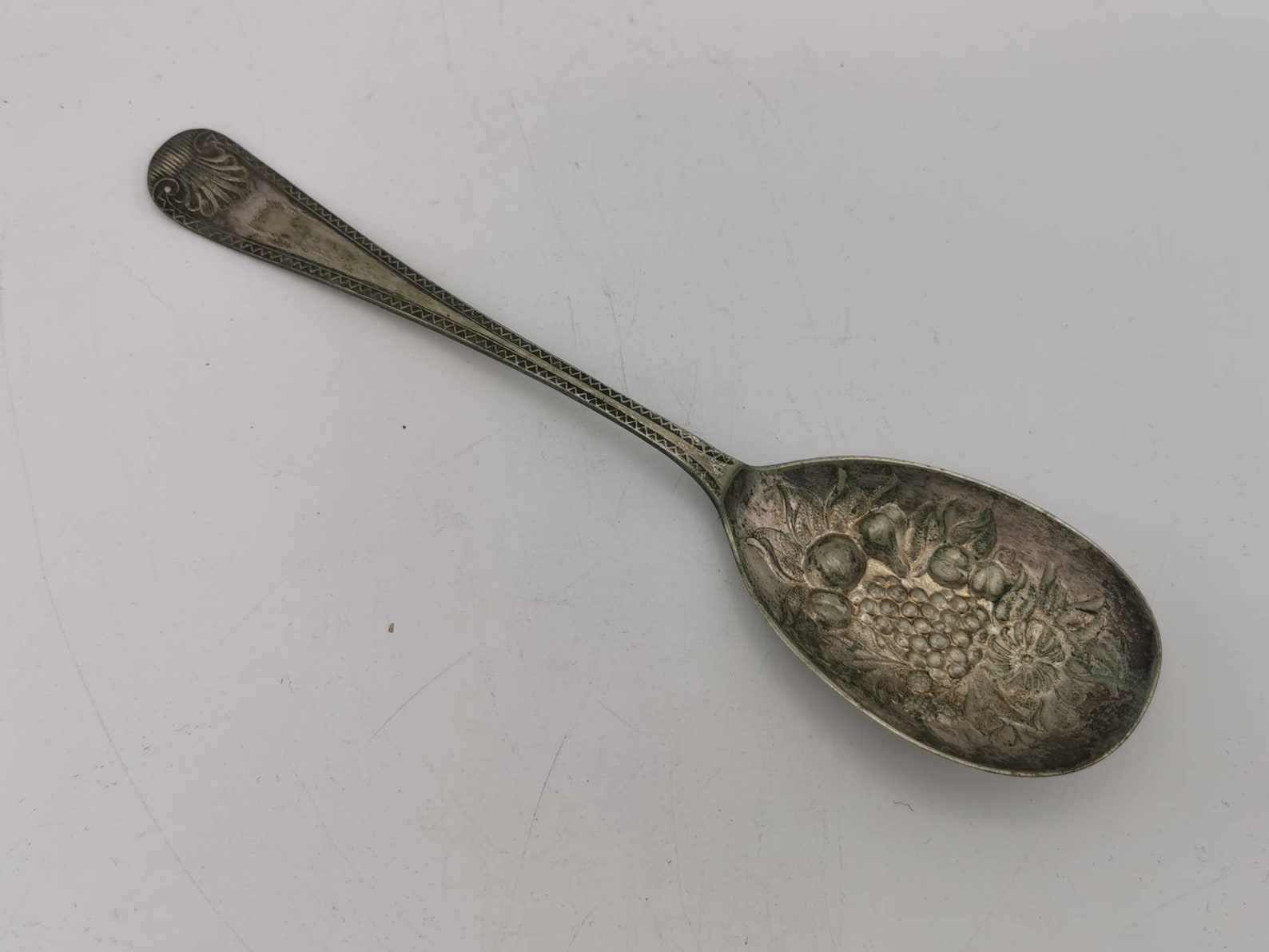 Antique Large Embossed Fruit Spoon 21.2cm - Etsy
