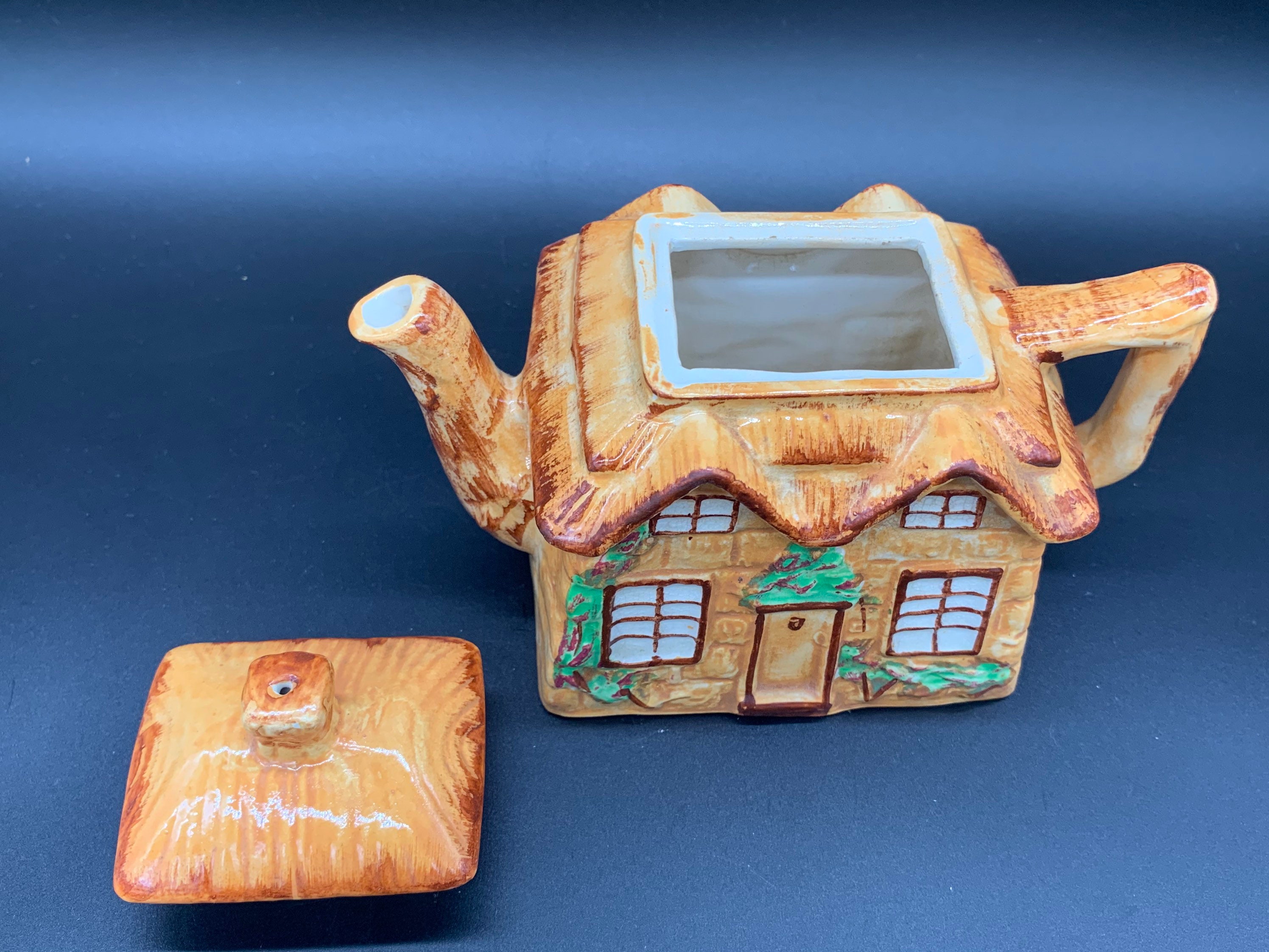 Small Cute Cottage Teapot 11.6cm Tall Beige / Tan House | Etsy