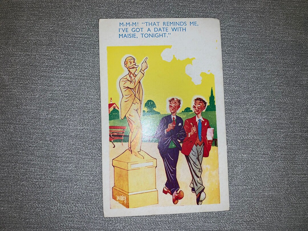 Risqué 1950s Cartoon Postcard Quirky Funny Quotes Etsy
