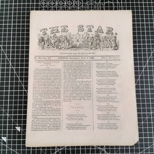 Original 1839 News Paper, the Star June 1st 1839, With Insert - Etsy