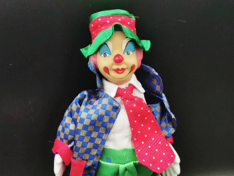 Retro Porcelain Clown Doll 24cm tall Vintage Circus Clown | Etsy