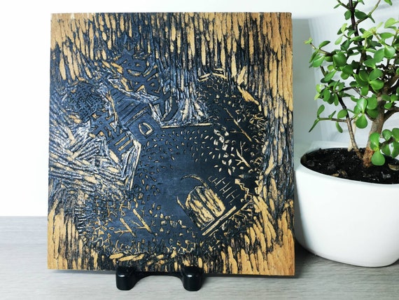 Japanese Woodblock Printing Press Plate Hand Carved Woodblock - Etsy