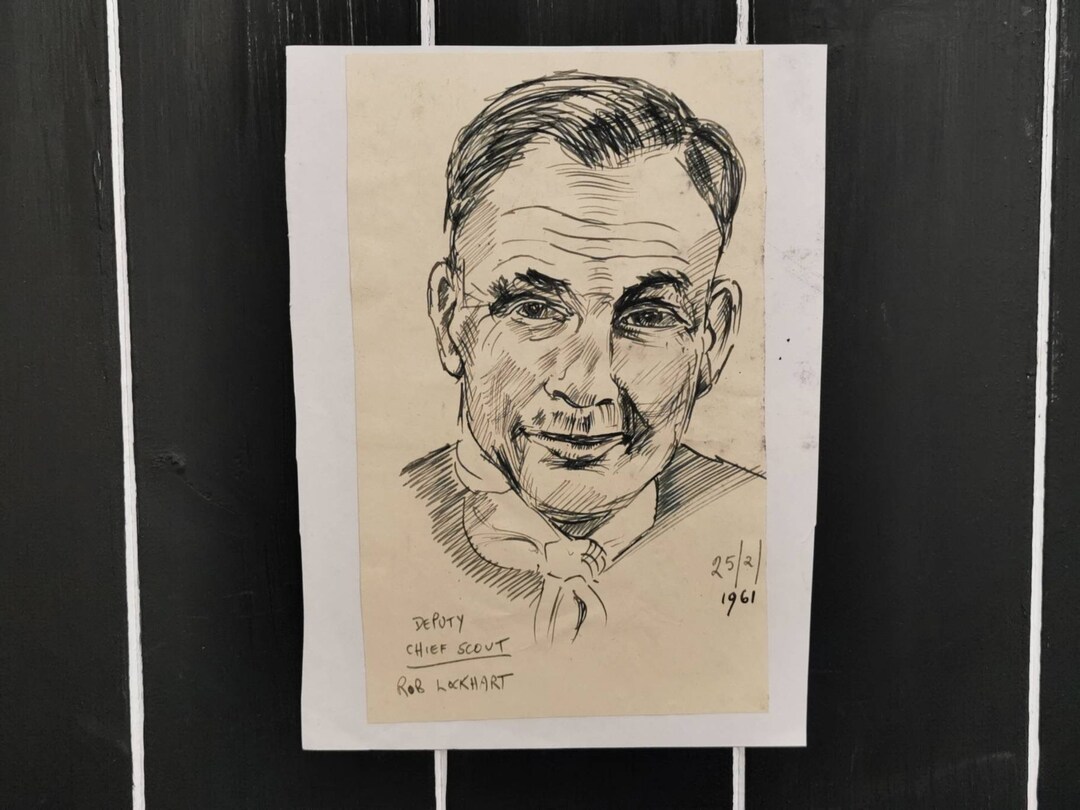 Deputy Chief Scout Rob Lockhart, Vintage Ink Pen Drawing - Etsy