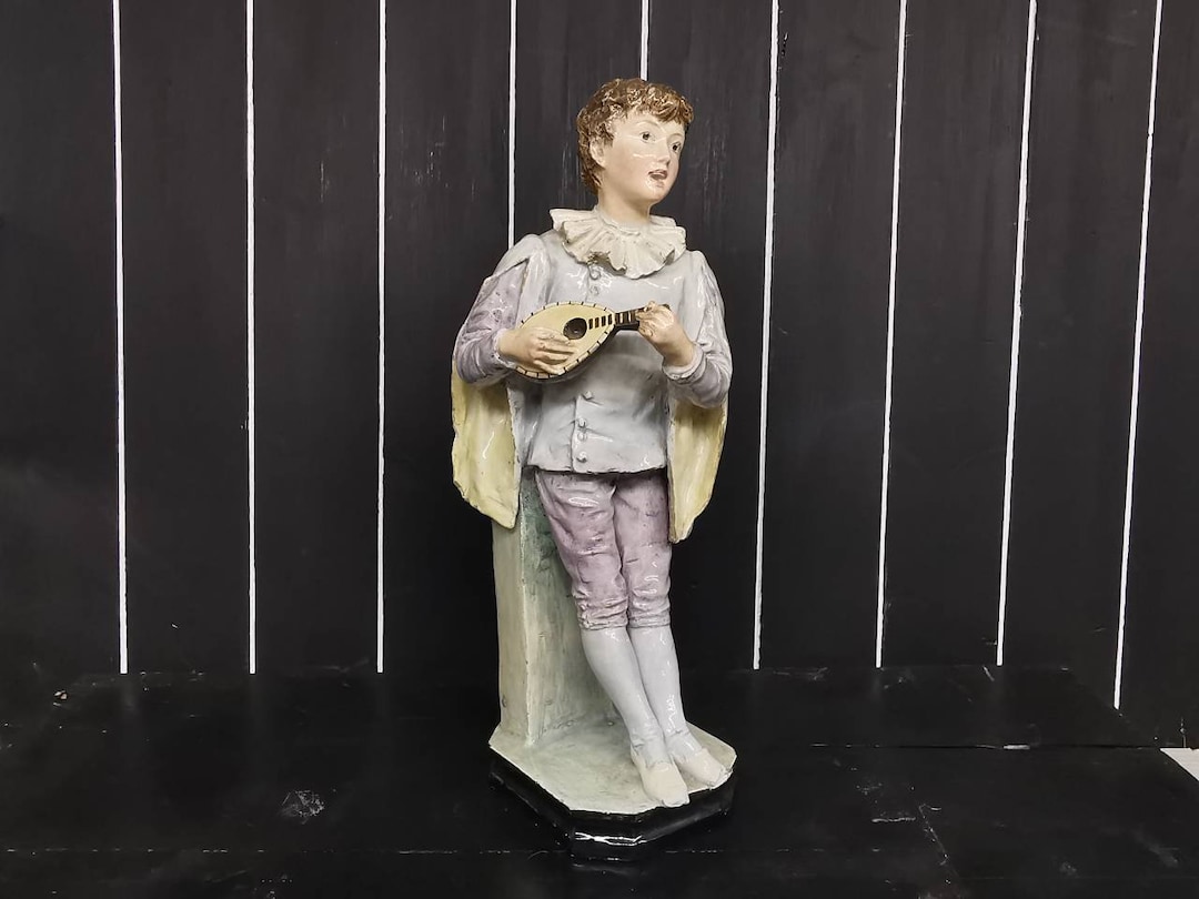 Large Italian Porcelain Majolica Figurine, Circa 1850 Bogolin Commedia ...
