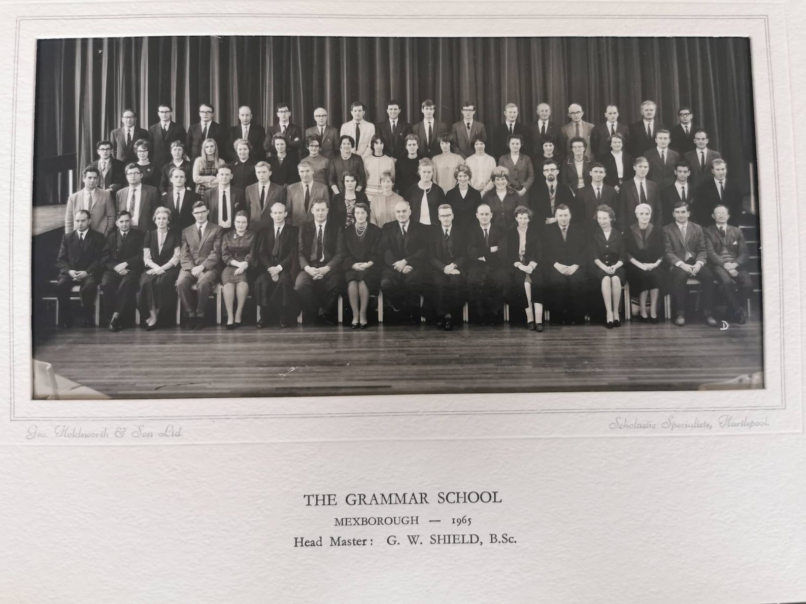 Vintage Class Photograph. the Grammar School Mexborough 1965 - Etsy
