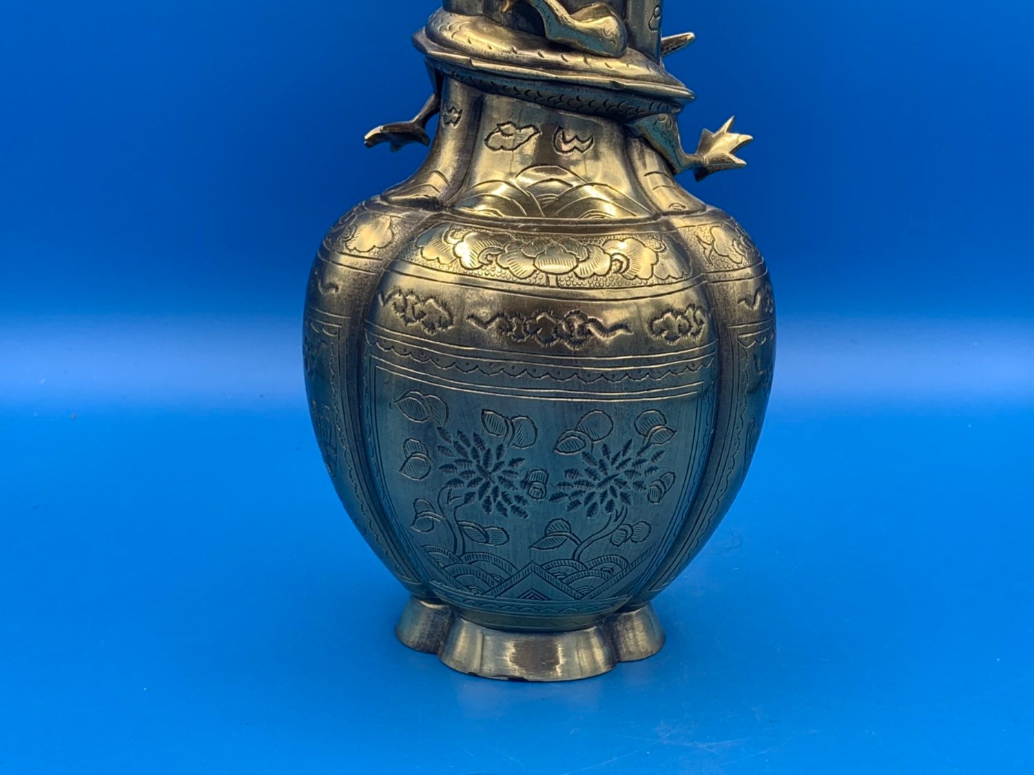 Vintage Chinese Metal Dragon Vase Converted To Work As A Lamp | Etsy