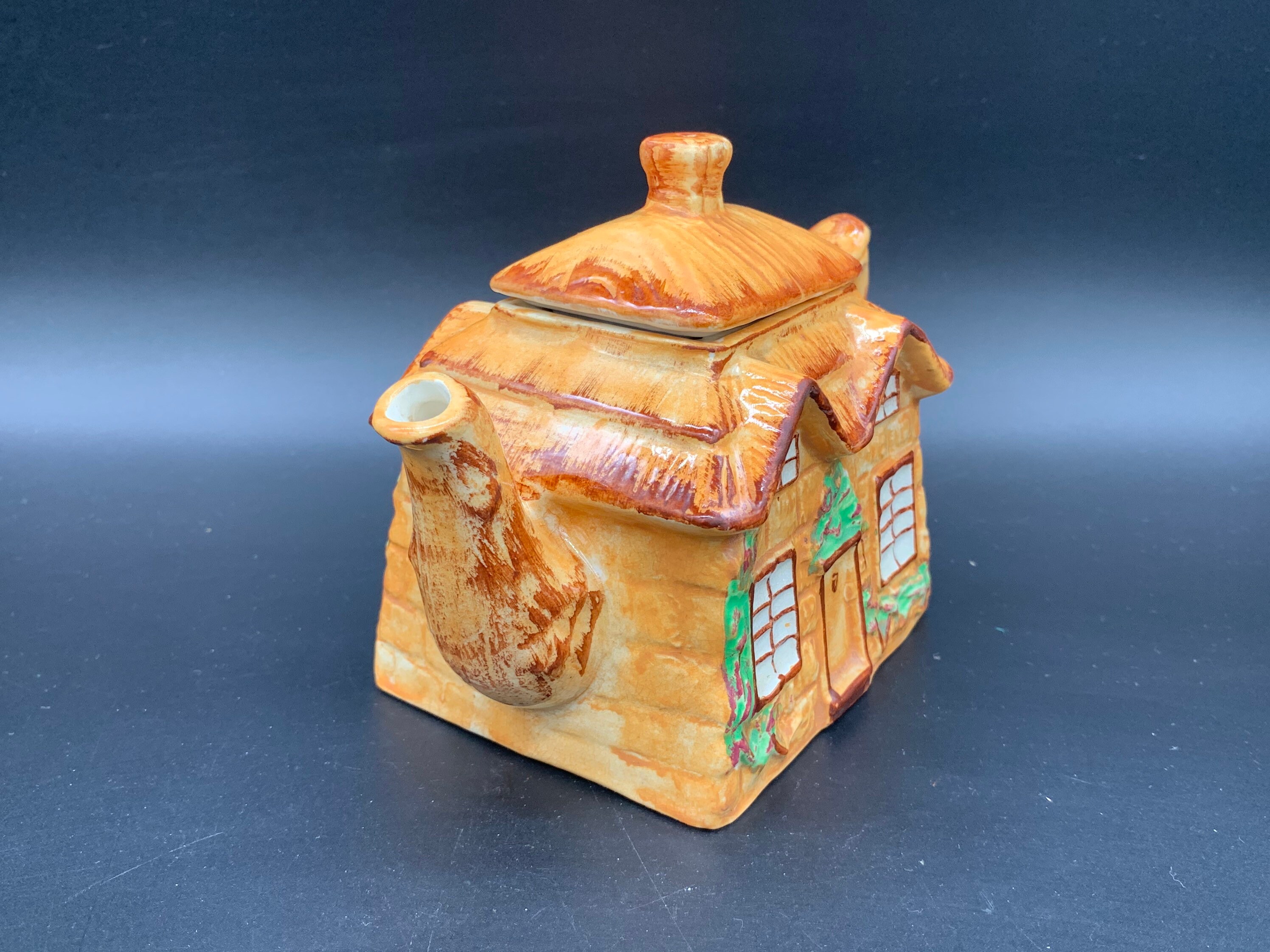 Small Cute Cottage Teapot 11.6cm Tall Beige / Tan House | Etsy