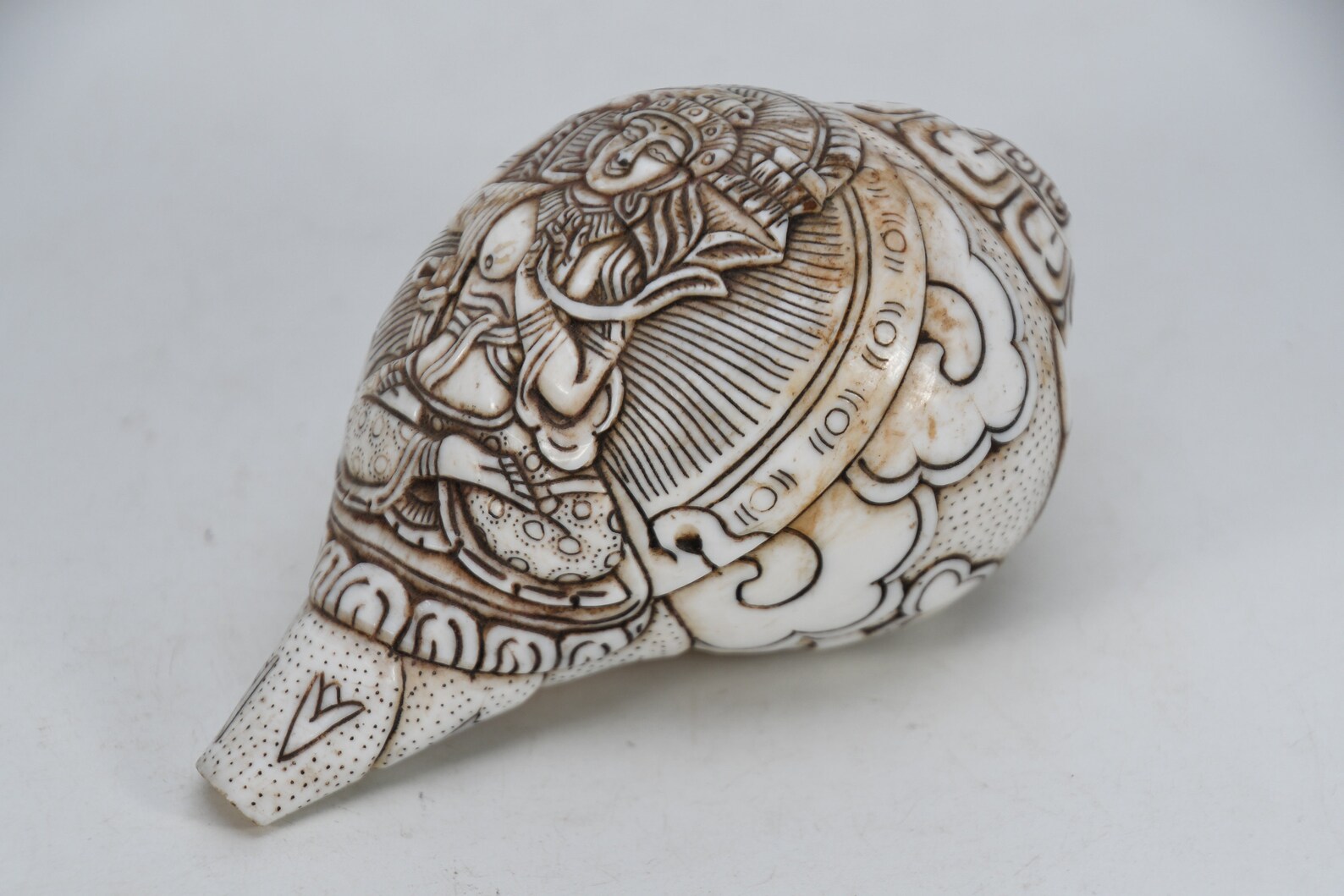 Ancient Tibet Buddhist Religious Manjushri Carved Conch Shell - Etsy
