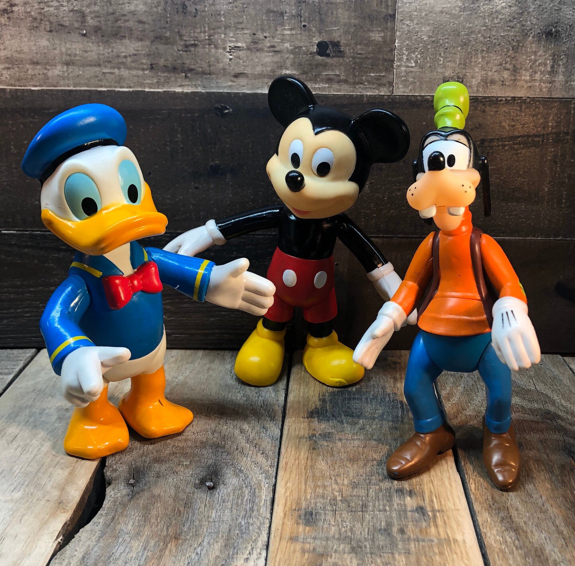 Walt Disneys Mickey Mouse Donald Duck & Goofy. Poseable | Etsy