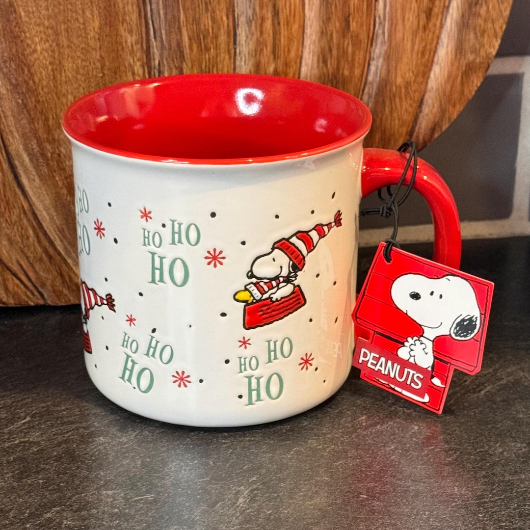 Peanuts Christmas Mug, Snoopy, Woodstock, Peanuts Mug, Christmas Mug ...