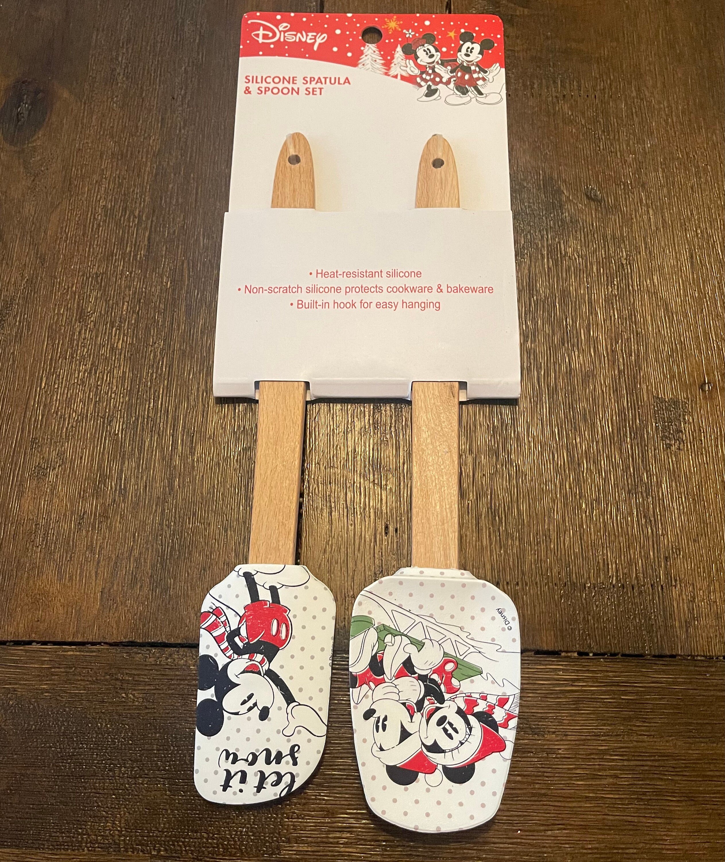 Mickey and Minnie Mouse Christmas Spatula Set Disney - Etsy