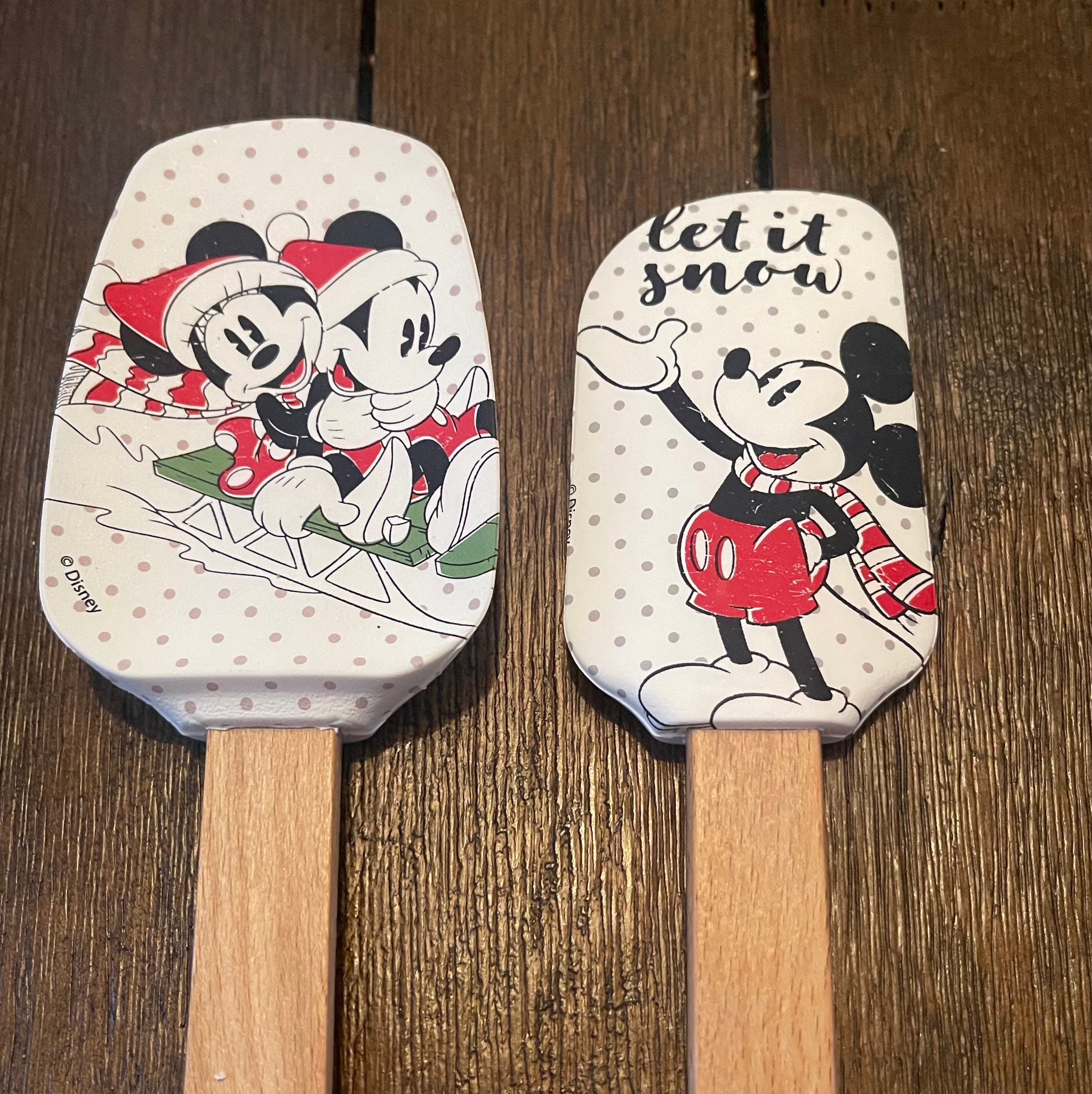 Mickey and Minnie Mouse Christmas Spatula Set Disney - Etsy