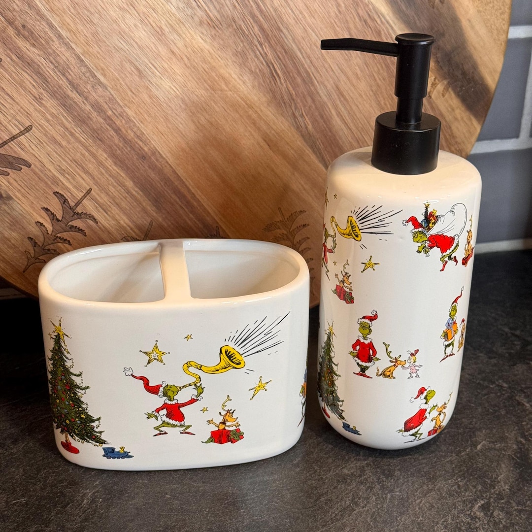 DR Seuss’s How the Grinch Stole Christmas Bathroom Soap and Toothbrush ...
