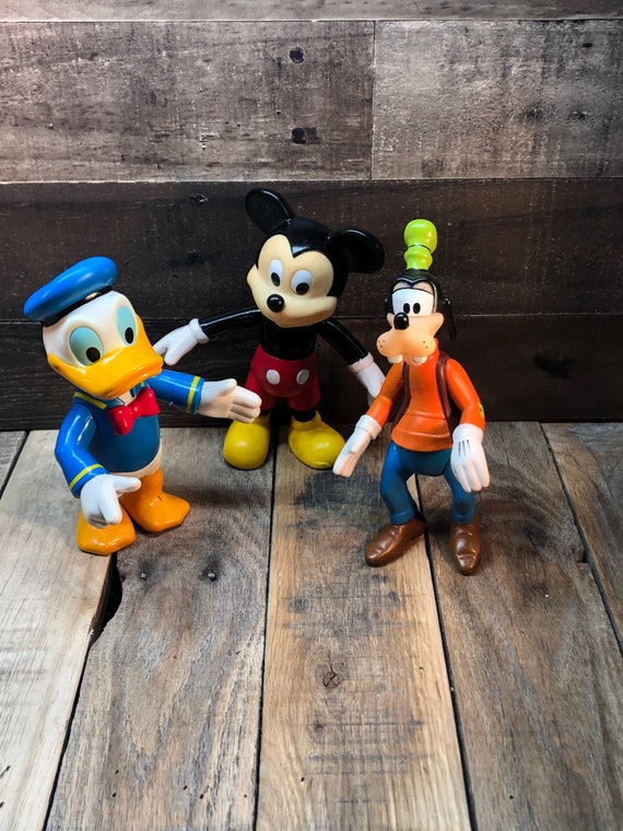 Walt Disneys Mickey Mouse Donald Duck & Goofy. Poseable - Etsy