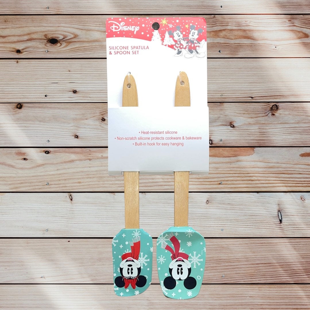 Mickey and Minnie Mouse Christmas Spatula Set, Disney Christmas, Mickey ...
