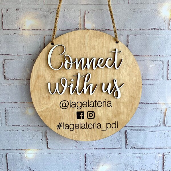 Connect With Us Sign - Etsy