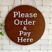 Please Order and Pay Here Sign Coffee Shop Sign Cafe Sign - Etsy Canada