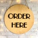 Order Here Sign Restaurant Sign Wooden Sign Business Sign Storefront ...