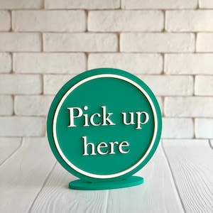 Pick up Here Sign Standing Sign Coffee Shop Sign Cafe Sign Bakery Sign ...