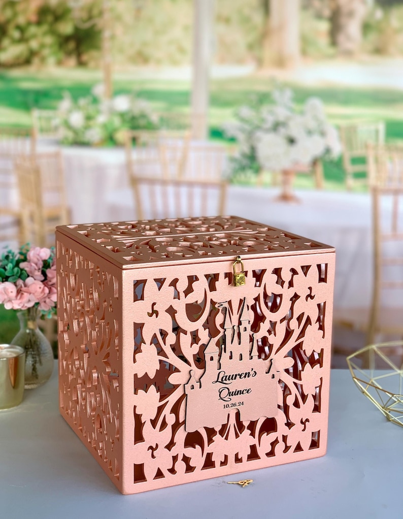 Quinceanera Card Box Sweet 15 Birthday Card Holder Sweet 16 Quinceanera ...