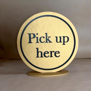 Pick up Here Sign Standing Sign Coffee Shop Sign Cafe Sign Bakery Sign ...
