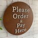 Please Order and Pay Here Sign Coffee Shop Sign Cafe Sign Bakery Sign ...