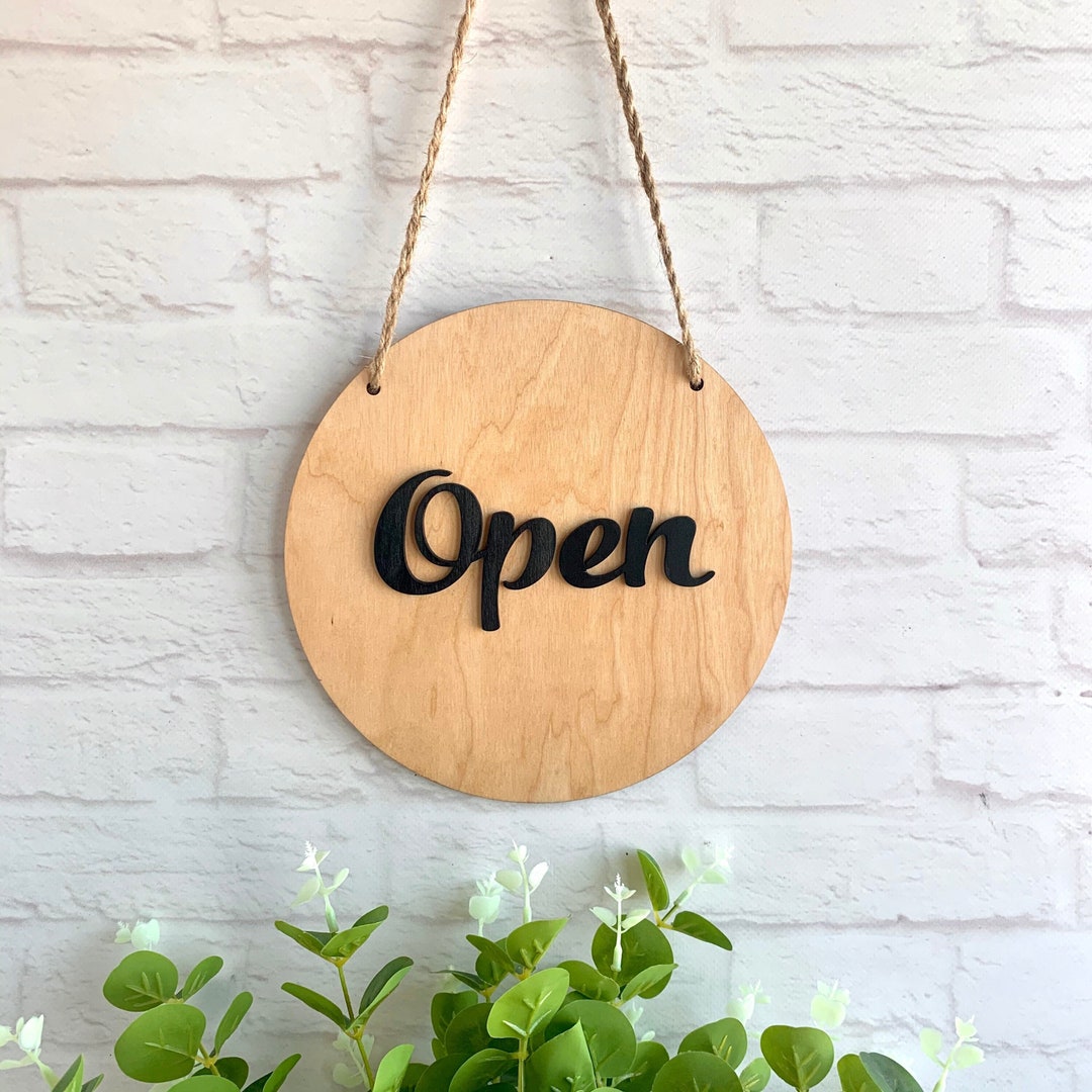 Open Closed Sign Business Sign Storefront Sign Shop Open Sign Wooden ...