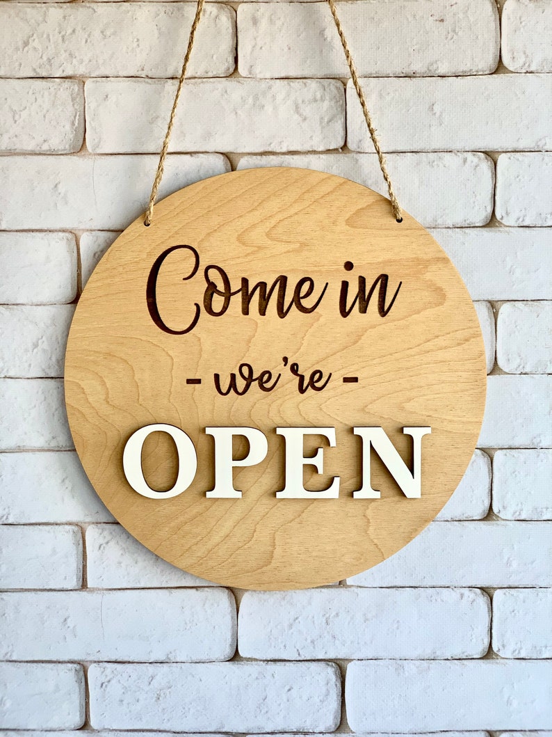 Come in were Open sign Closed sign Business sign Storefront | Etsy