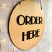 Order Here Sign Restaurant Sign Wooden Sign Business Sign Storefront ...