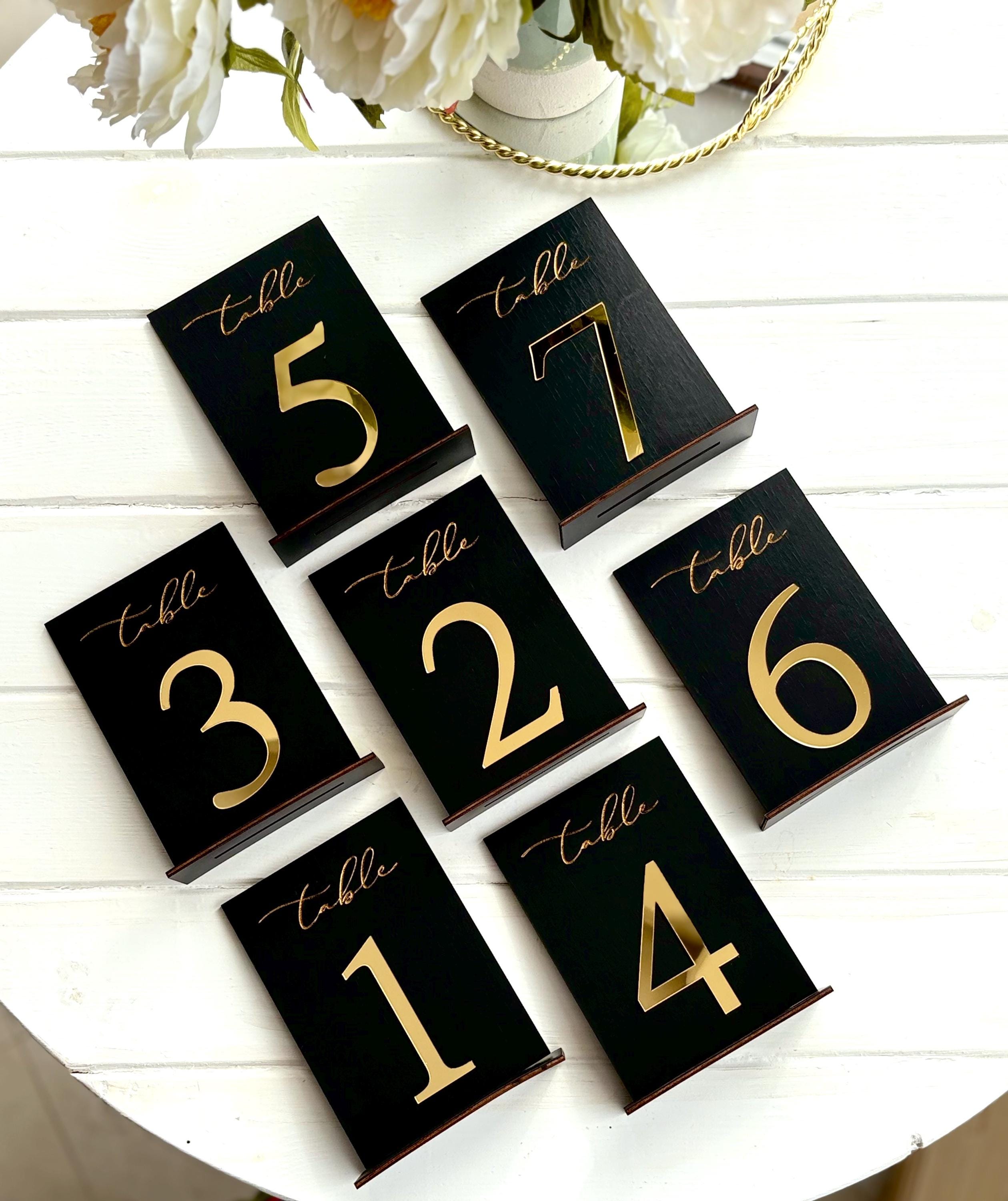Black Table Numbers | Acrylic Numbers | Table Signs | Personalized ...