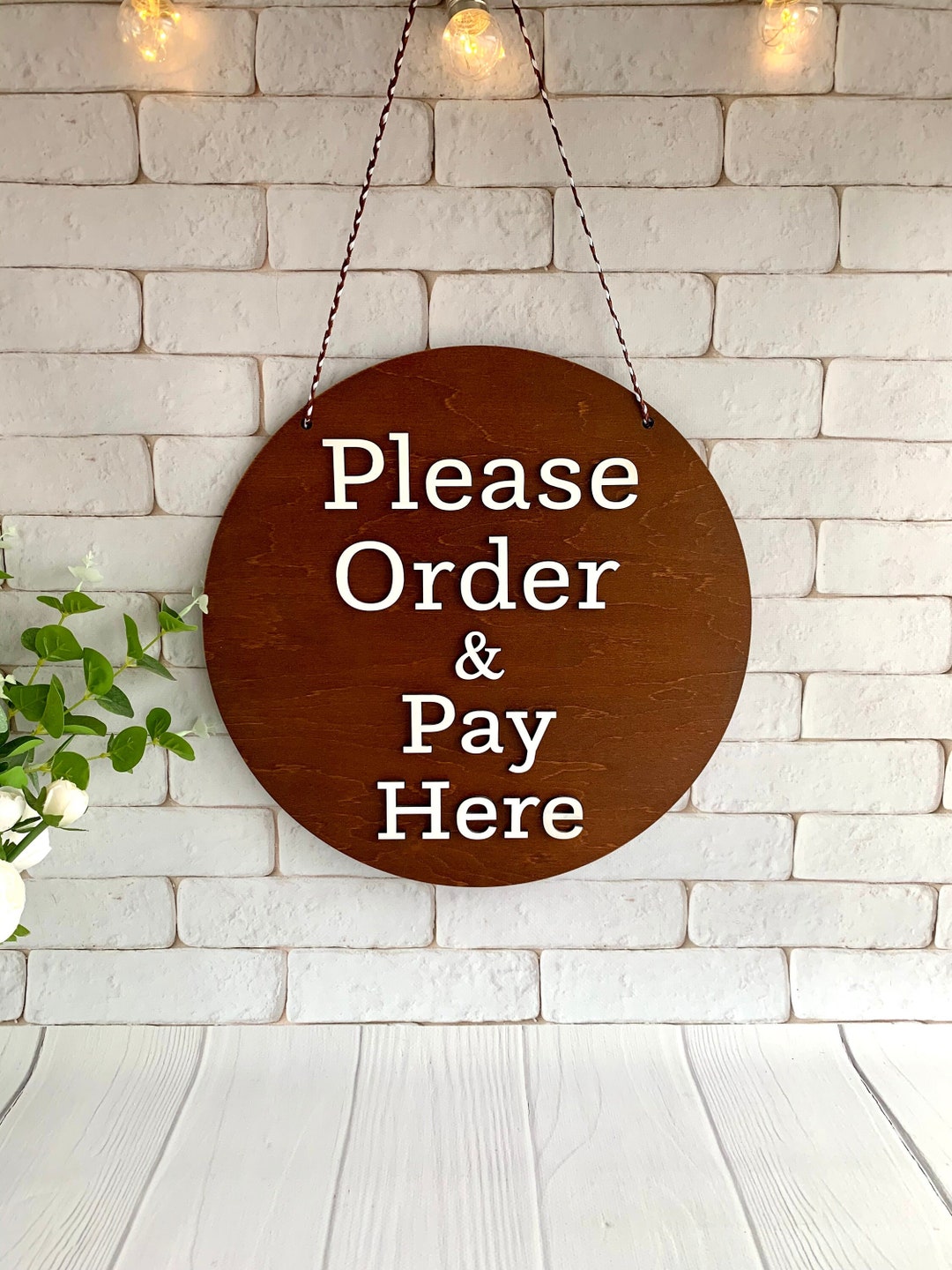 Please Order and Pay Here Sign Coffee Shop Sign Cafe Sign Bakery Sign ...