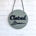 Hair Salon Open Closed Sign With Scissors Business Sign - Etsy