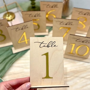 Wooden Wedding Table Number | Rustic Wooden Table Signs | Personalized ...