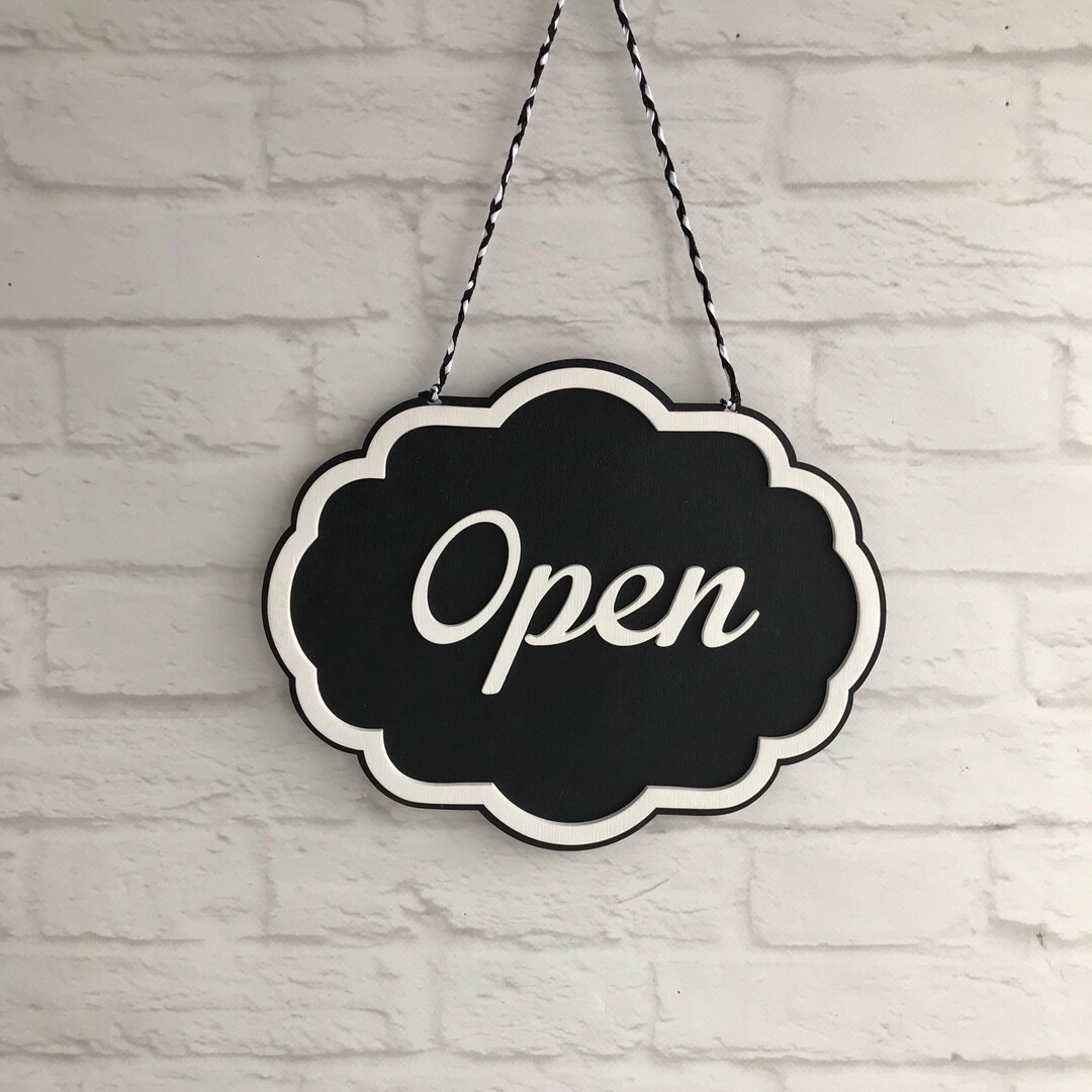 Open Closed Sign Business Sign Storefront Sign Shop Open Sign Wooden ...