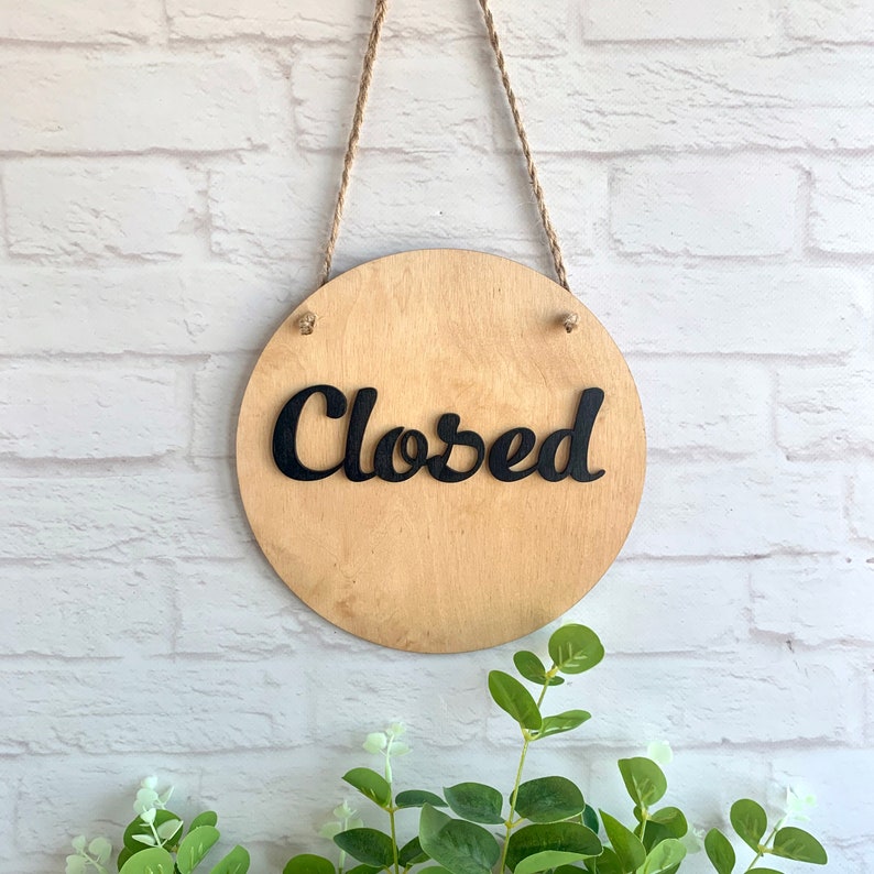 Open Closed Sign Business Sign Storefront Sign Shop Open Sign Wooden ...