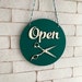 Hair Salon Open Closed Sign With Scissors Business Sign - Etsy