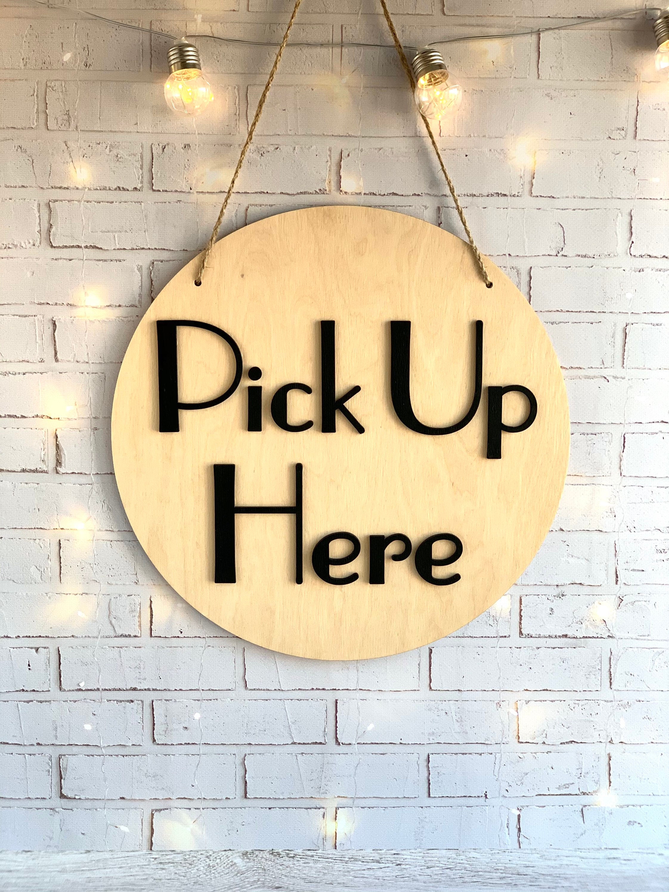 Pick up Here Sign Restaurant Sign Wooden Sign Business Sign - Etsy