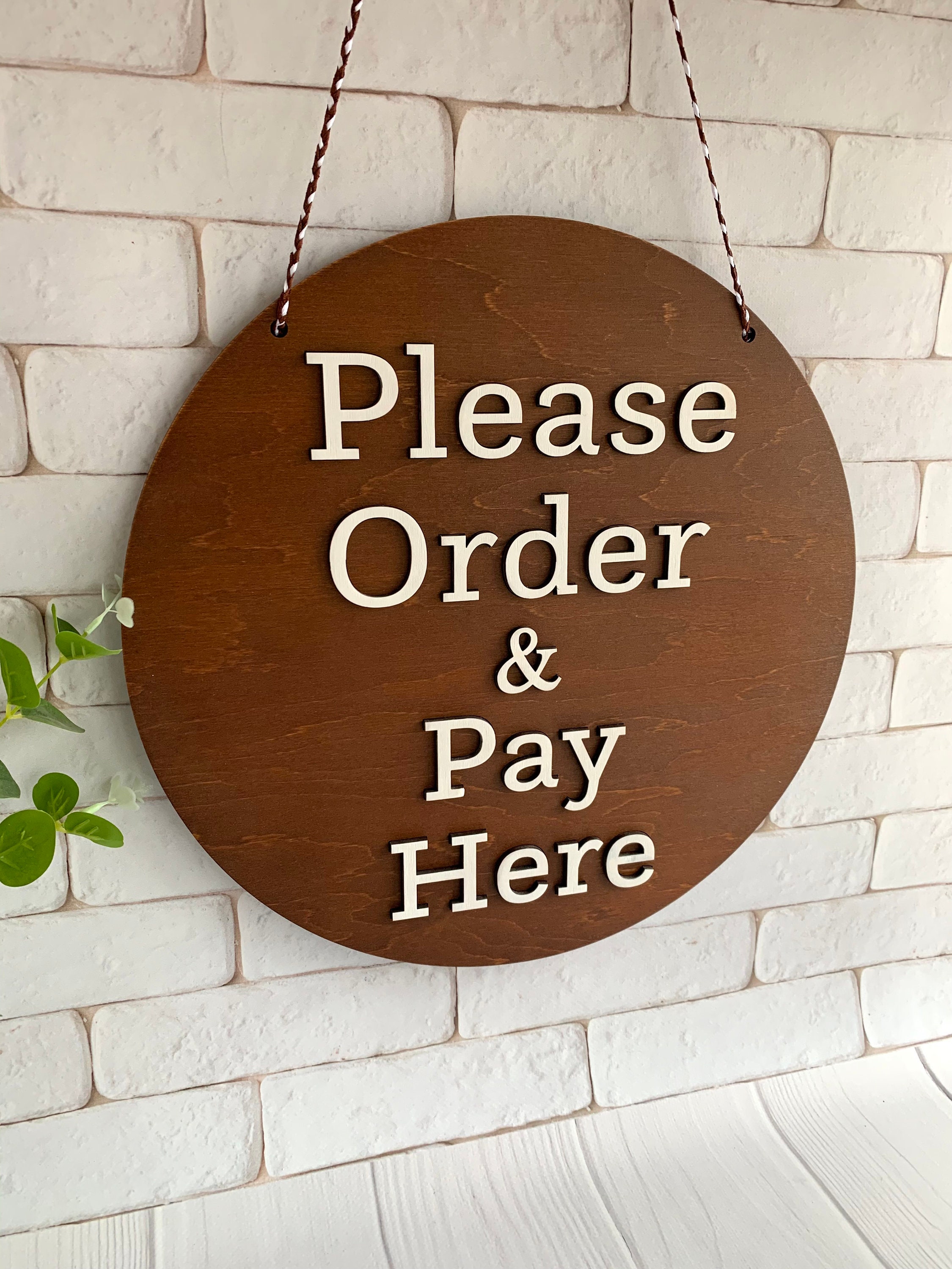 Please Order and Pay Here Sign Coffee Shop Sign Cafe Sign Bakery Sign ...