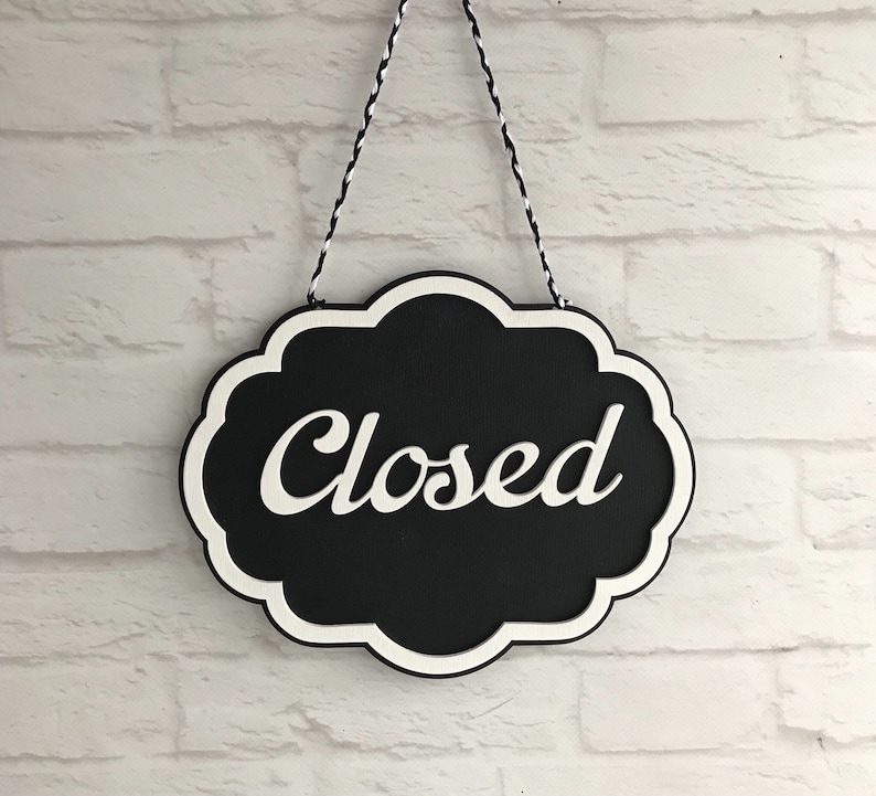 Open Closed Sign Business Sign Storefront Sign Shop Open Sign - Etsy
