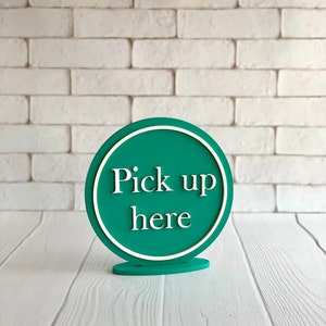 Pick up Here Sign Standing Sign Coffee Shop Sign Cafe Sign Bakery Sign ...