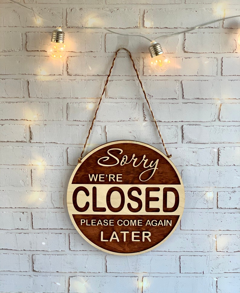 Open Closed Sign Welcome Sign Reversible Sign Wooden Sign - Etsy