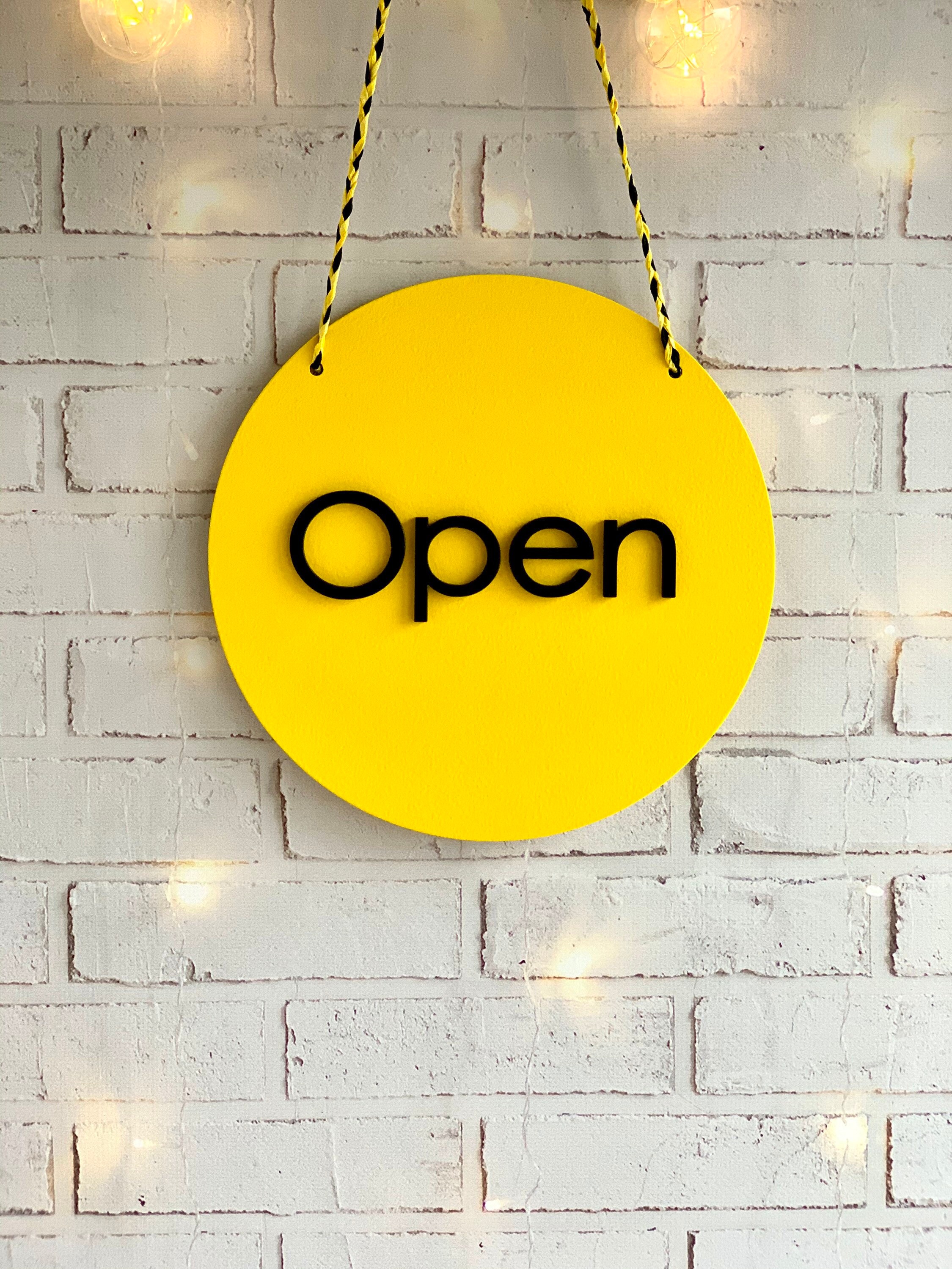 Open Closed Sign Business Sign Storefront Sign Shop Open Sign Wooden ...